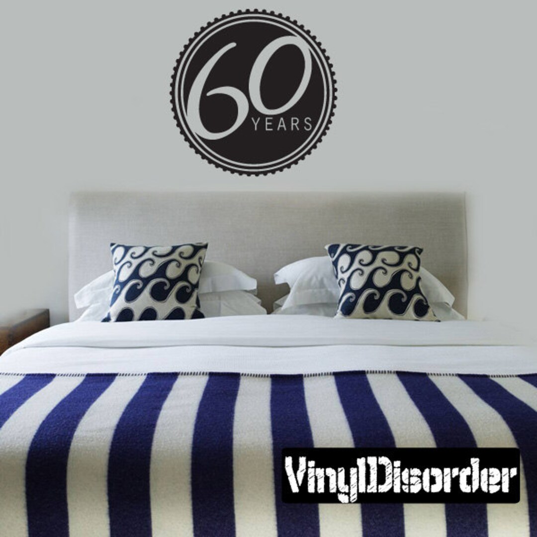 60 Years Celebrations - Vinyl Wall Decal - Wall Quotes - Vinyl Sticker ...