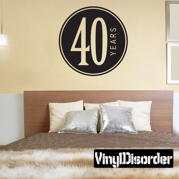 40 Years Old Circle Vinyl Wall Decal Wall Quotes Vinyl - Etsy