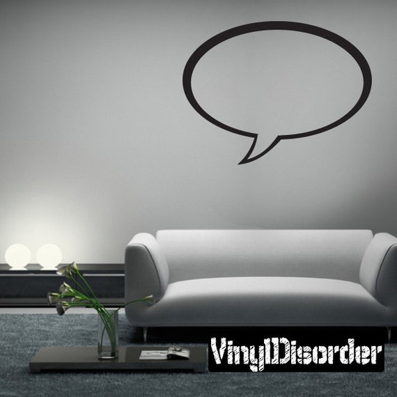 Conversation Bubble Vinyl Wall Decal or Car Sticker Mv001et | Etsy