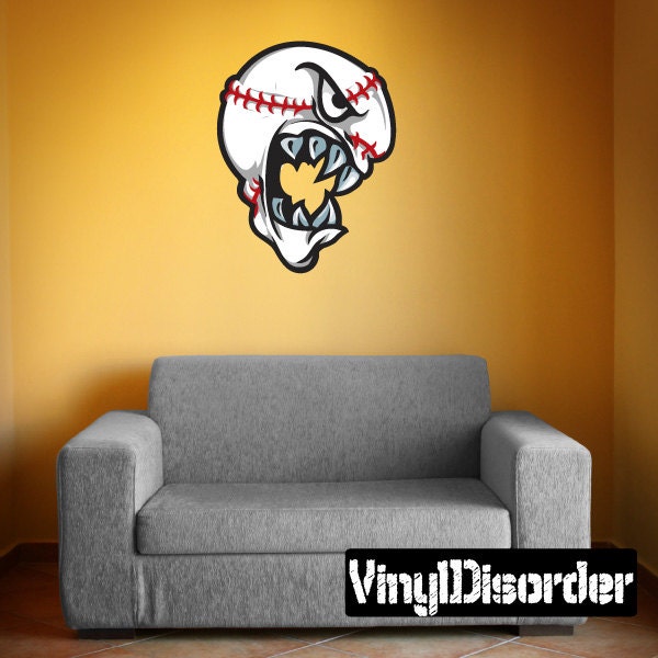 Screaming Baseball Mascot Wall Decal Wall Fabric Vinyl - Etsy