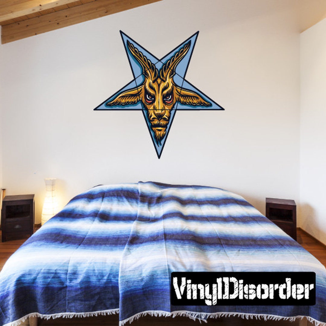 Occult Baphomet Wall Decal - Wall Fabric - Vinyl Decal - Removable and ...