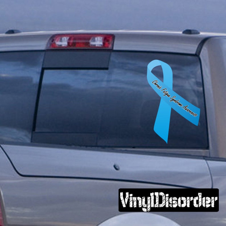 Chronic Fatigue Syndrome Awareness Ribbon Vinyl Wall Decal or | Etsy