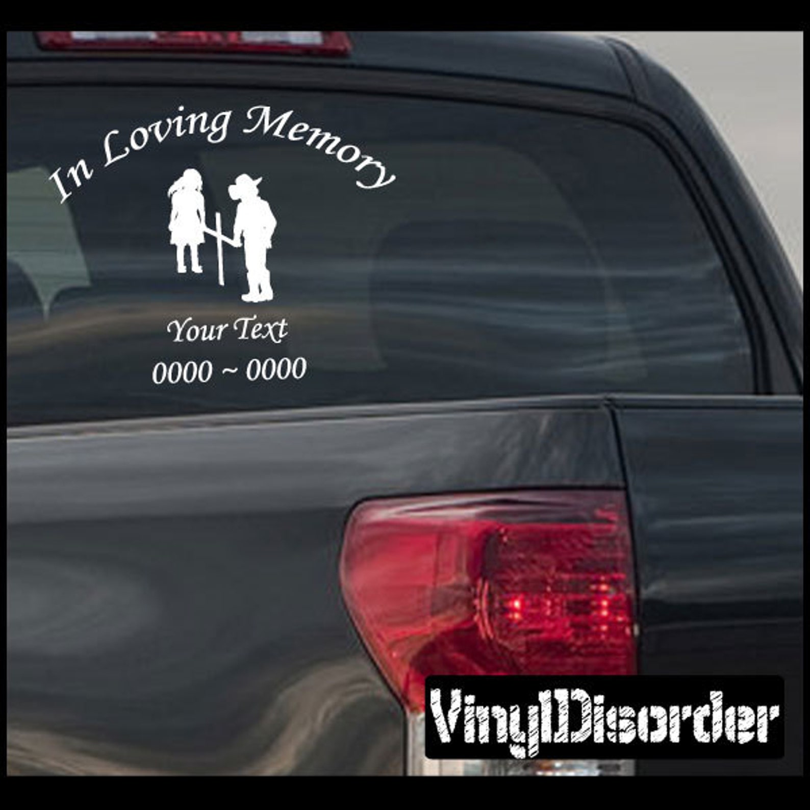 Cowboy Kid 02 in Loving Memory Custom Car or Wall Vinyl Decal - Etsy