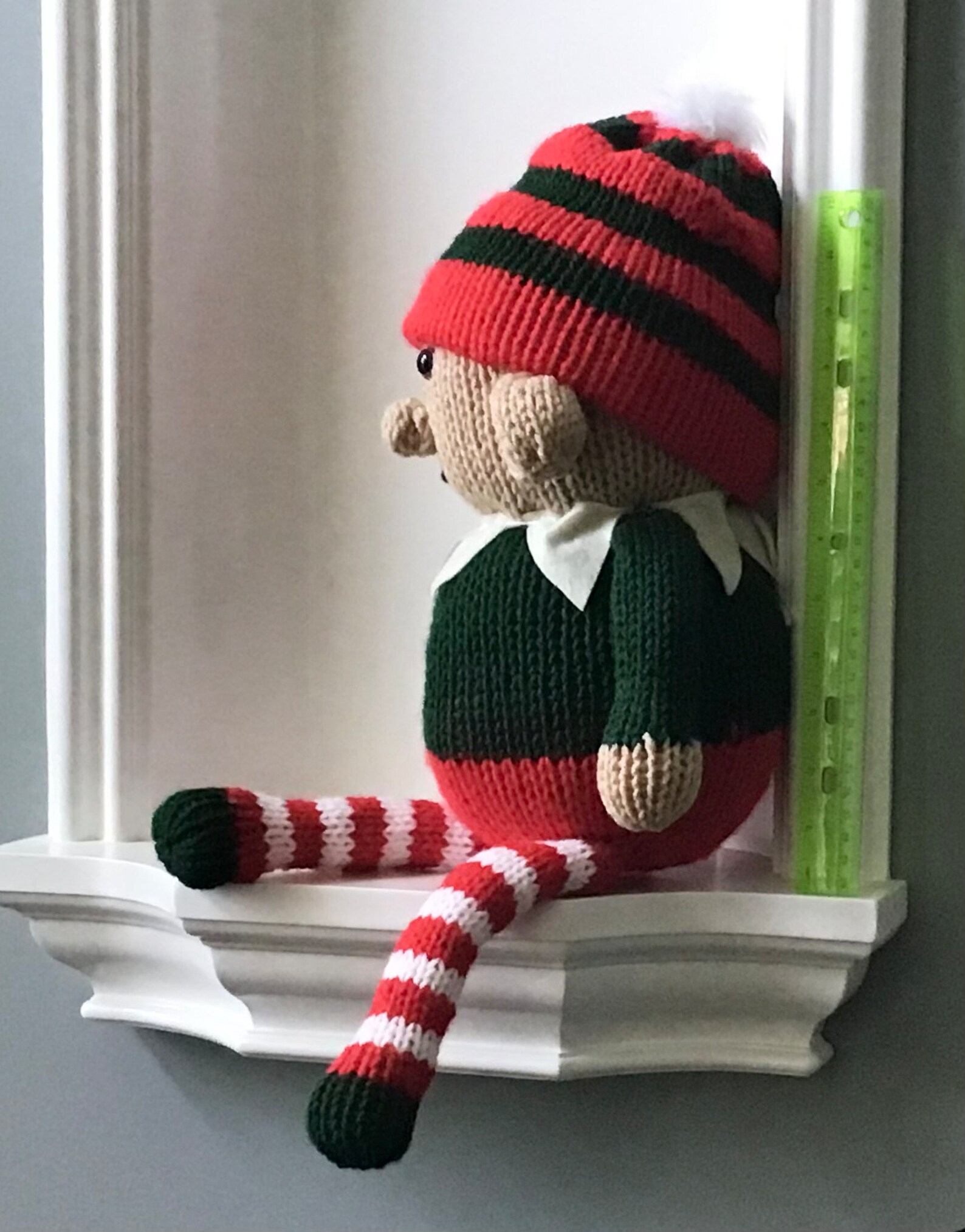 Knitted Christmas Elf Seasonal Decor - Etsy