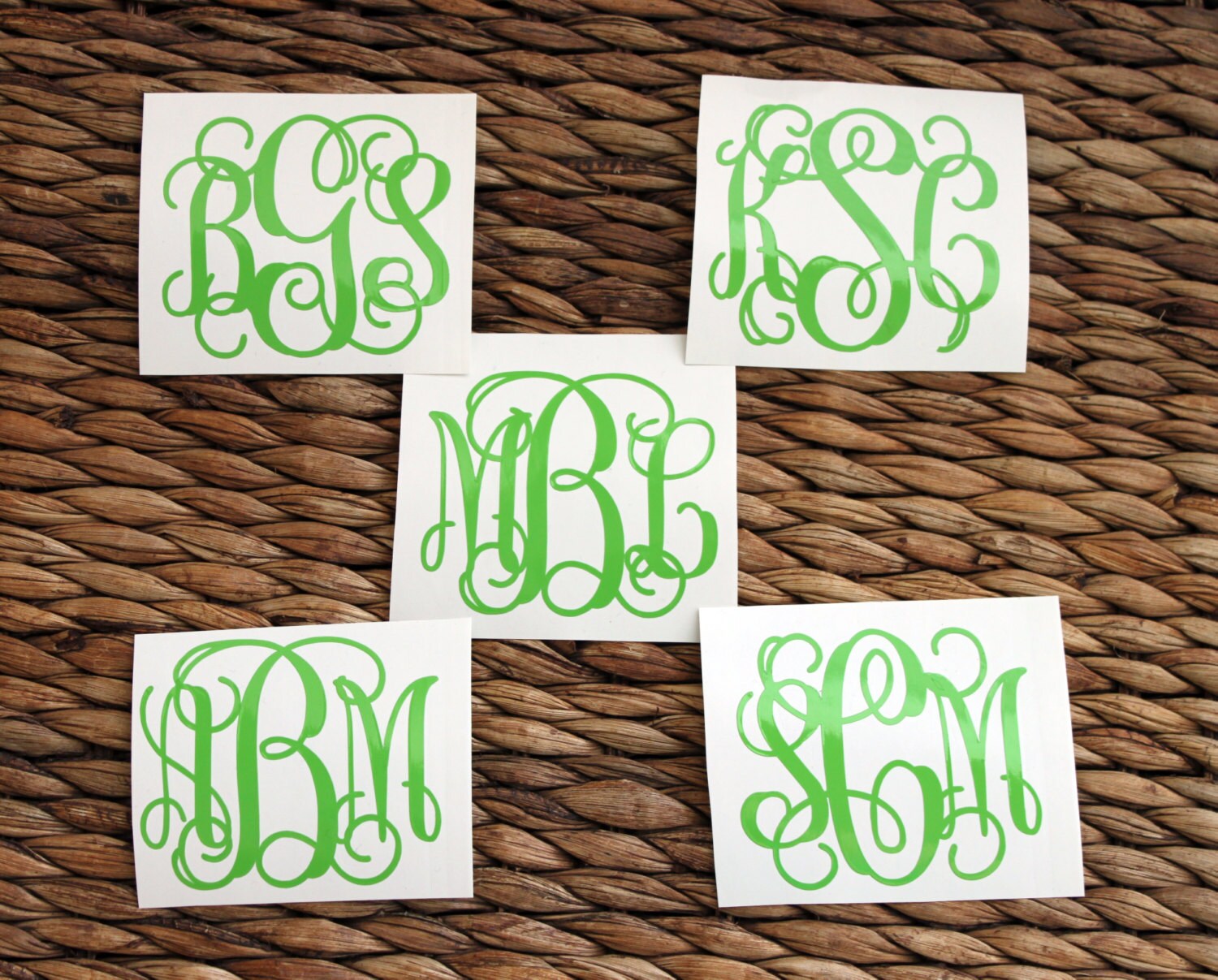 Monogram Decal Vinyl Monogram Decal Monogram Decal Vinyl | Etsy