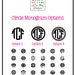 Monogram Decal Circle Monogram Vinyl Decal Custom Monogram Custom ...