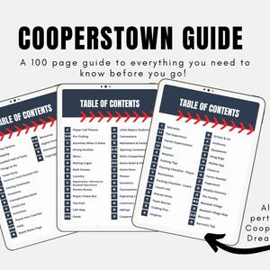 Cooperstown Guide - Digital Download - Guide to Cooperstown Baseball ...