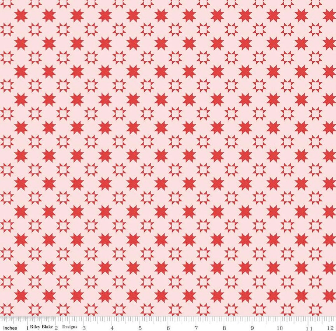 Riley Blake Quilt Fair by Tasha Noel, Pink, Vintage Quilt Fair, #C11356 ...