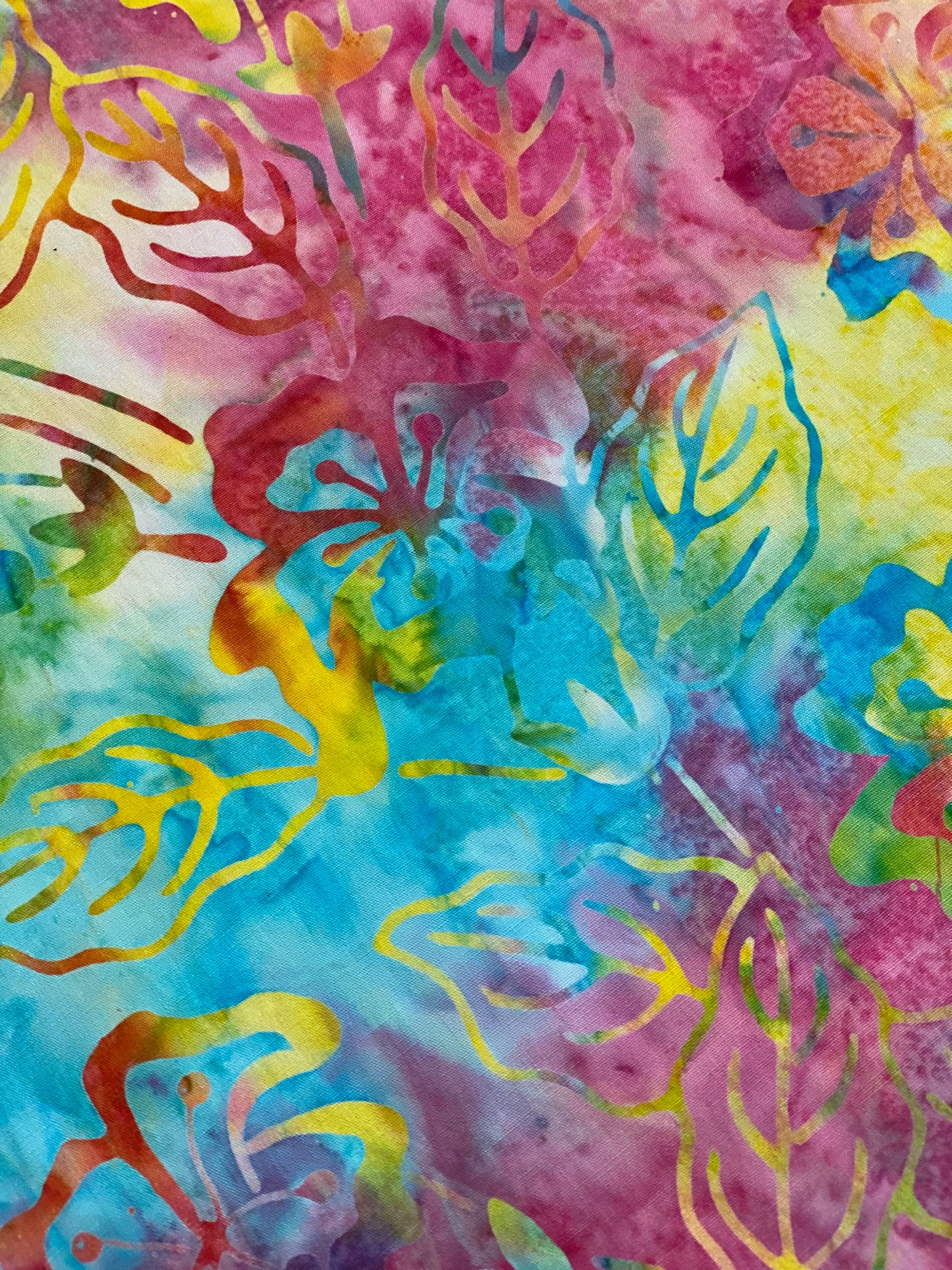 Hawaiian Rainbow Hibiscus Batik Fabric by the Half Yard Tie - Etsy