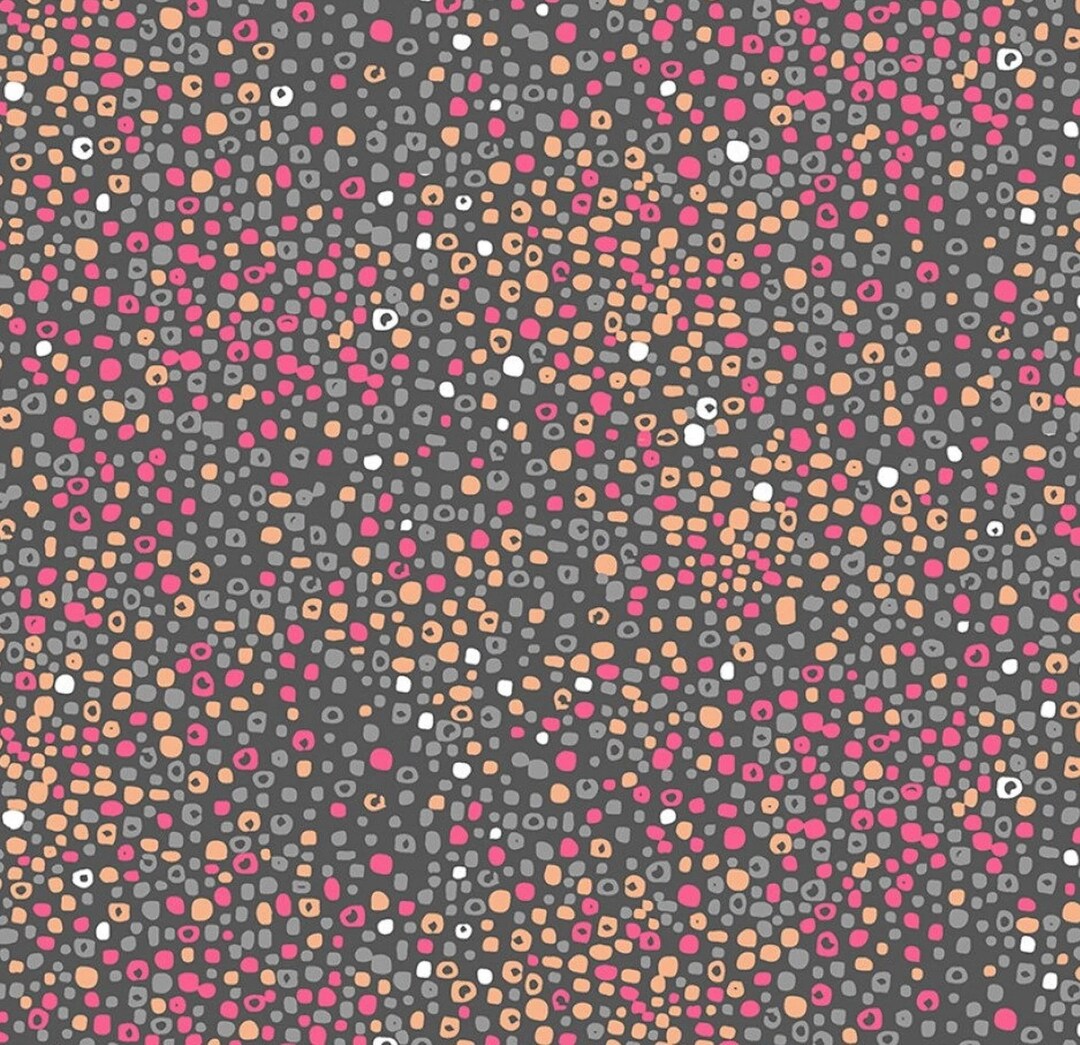 Meowgical, Magical Dots in Gray, by Michael Miller, Cat Fabric - Etsy