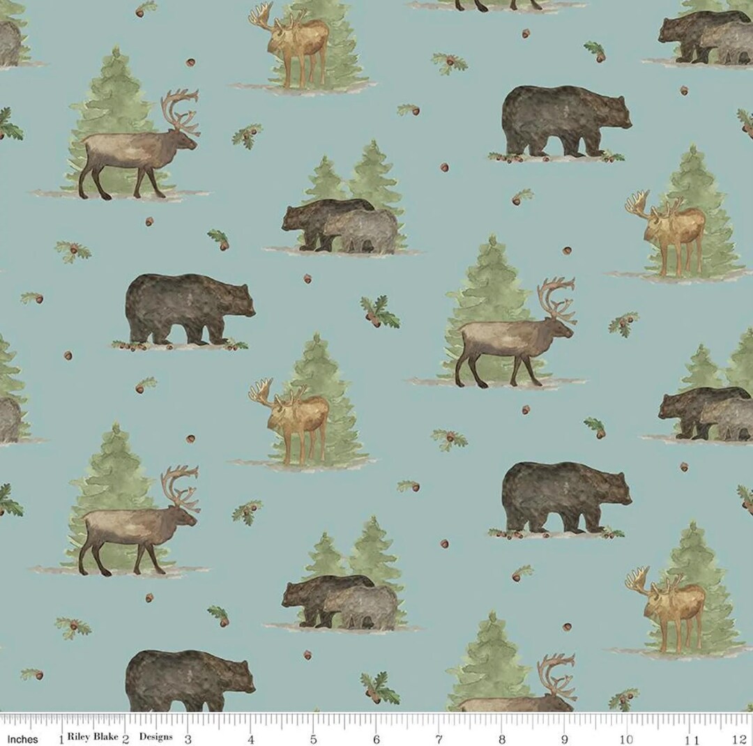 Let’s Get Lost in the Woods, Riley Blake Designs, C15120-vintage Blue ...
