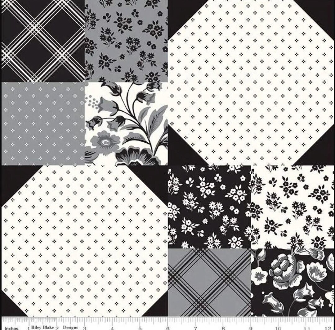 Midnight Meadow, Riley Blake Fabric, My Mind’s Eye, C15327-cream ...