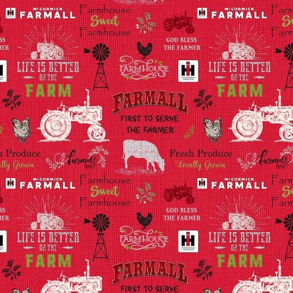 Farmall International Harvester Fabric - Etsy