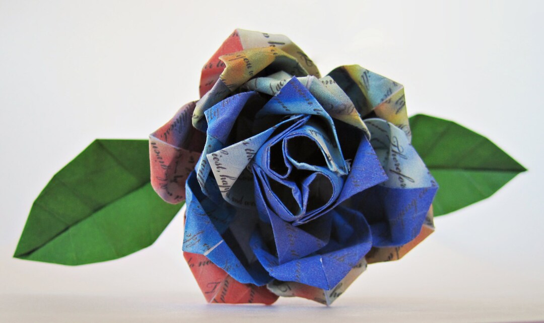 Origami Paper Rose With Customized Wedding Vows (1) Customized Paper ...
