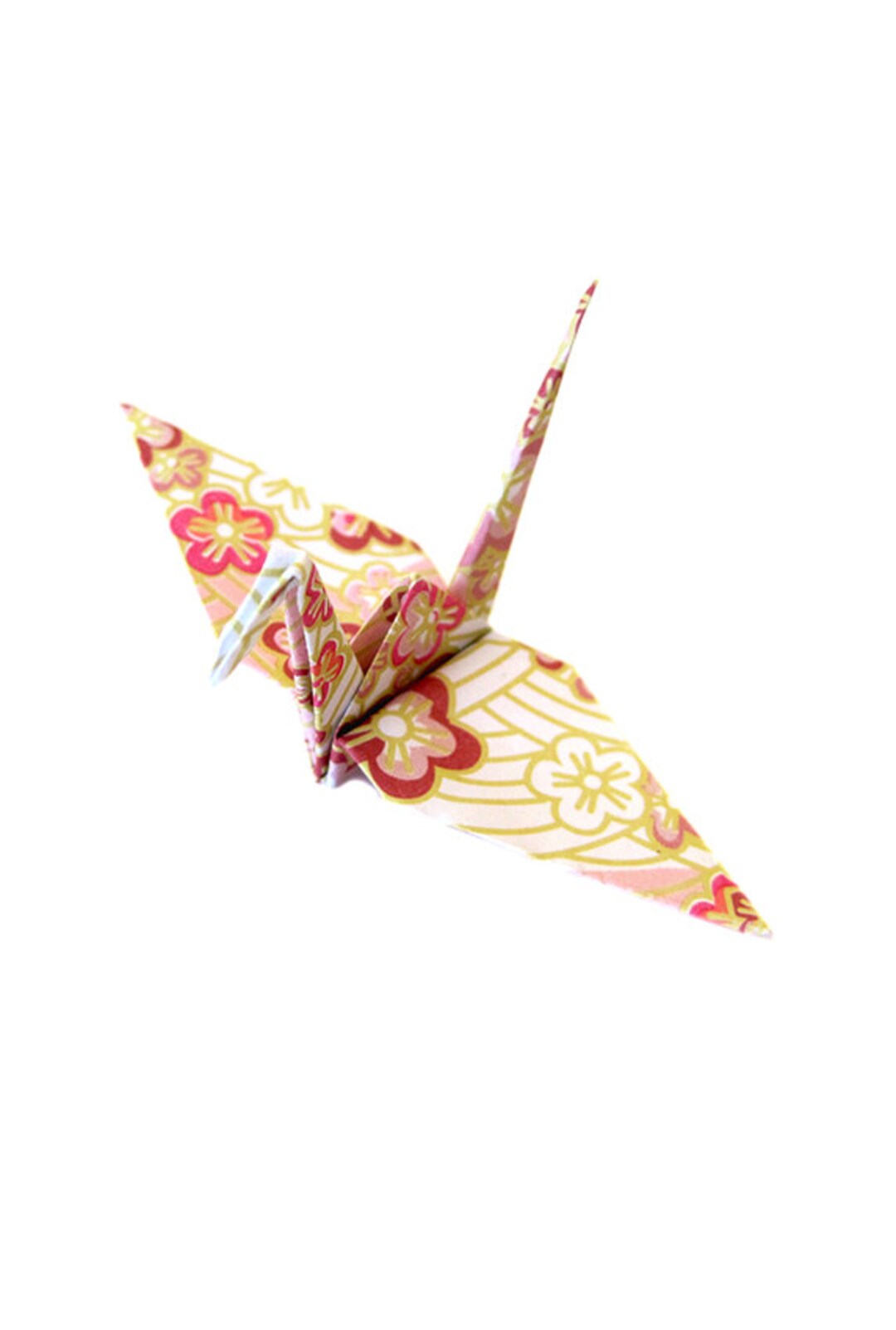 Sakura Blossom Pattern Origami Crane in Pink 50 Count Japanese Cranes ...