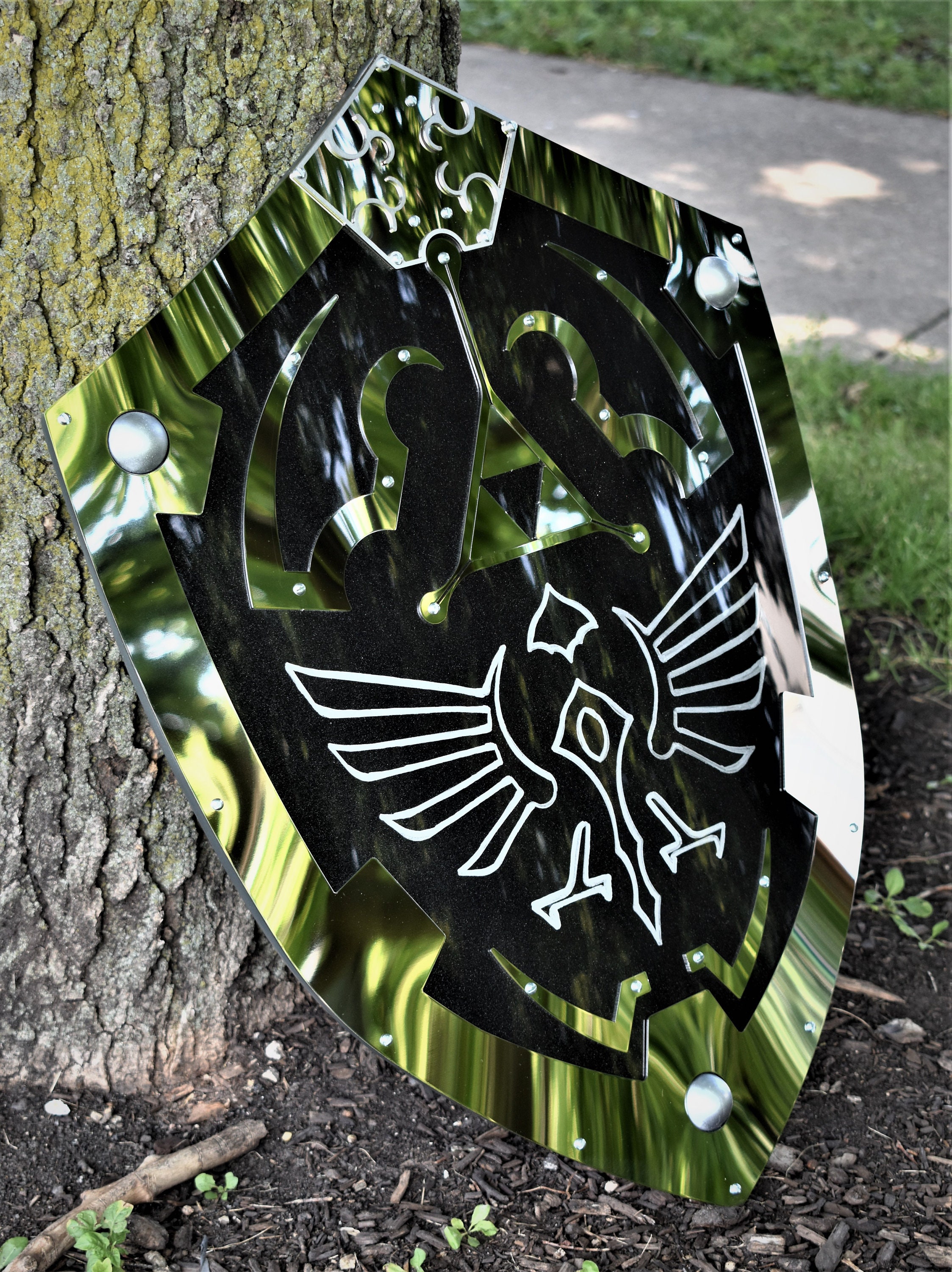 Dark Link Hylian Shield - Twilight Princess - Steel-plated, Battle ...