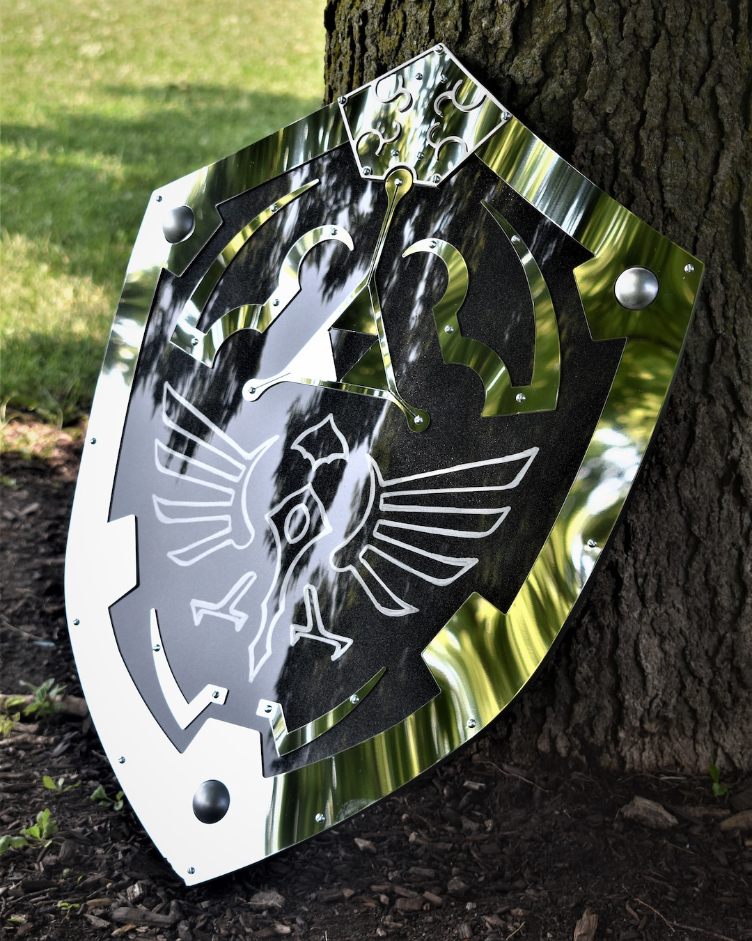 Dark Link Hylian Shield - Twilight Princess - Steel-plated, Battle ...