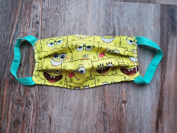 Spongebob Face Mask Spongebob Squarepants Mask | Etsy