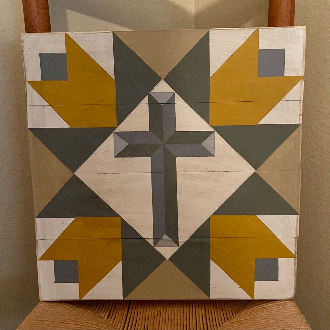 The Old Rugged Cross Beautiful Hand Painted Barn Quilt With 3 ...