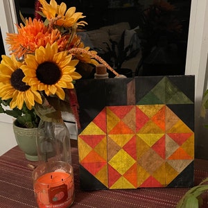 Pumpkin Barn Quilt Hand Painted in A Rustic Barn Wood Frame - Etsy