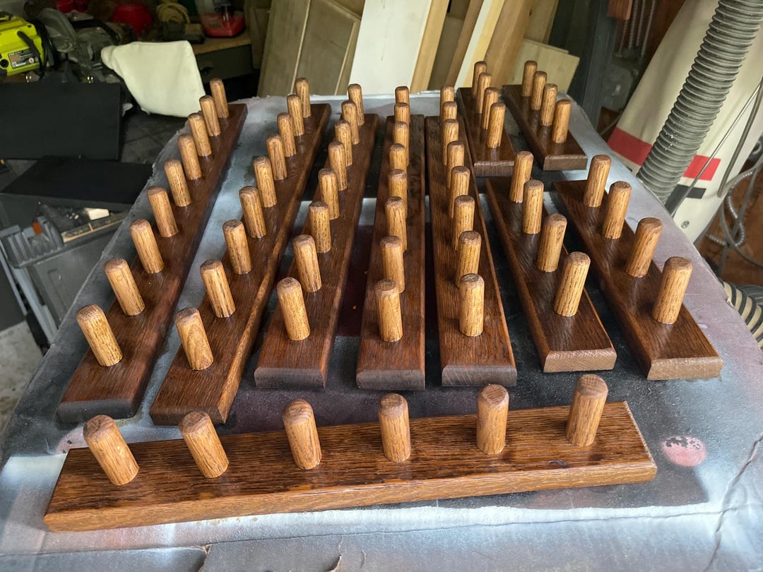 Handmade Wooden Herb Drying Rack – 4, 6, 8 and 9 Peg Options | Rustic ...