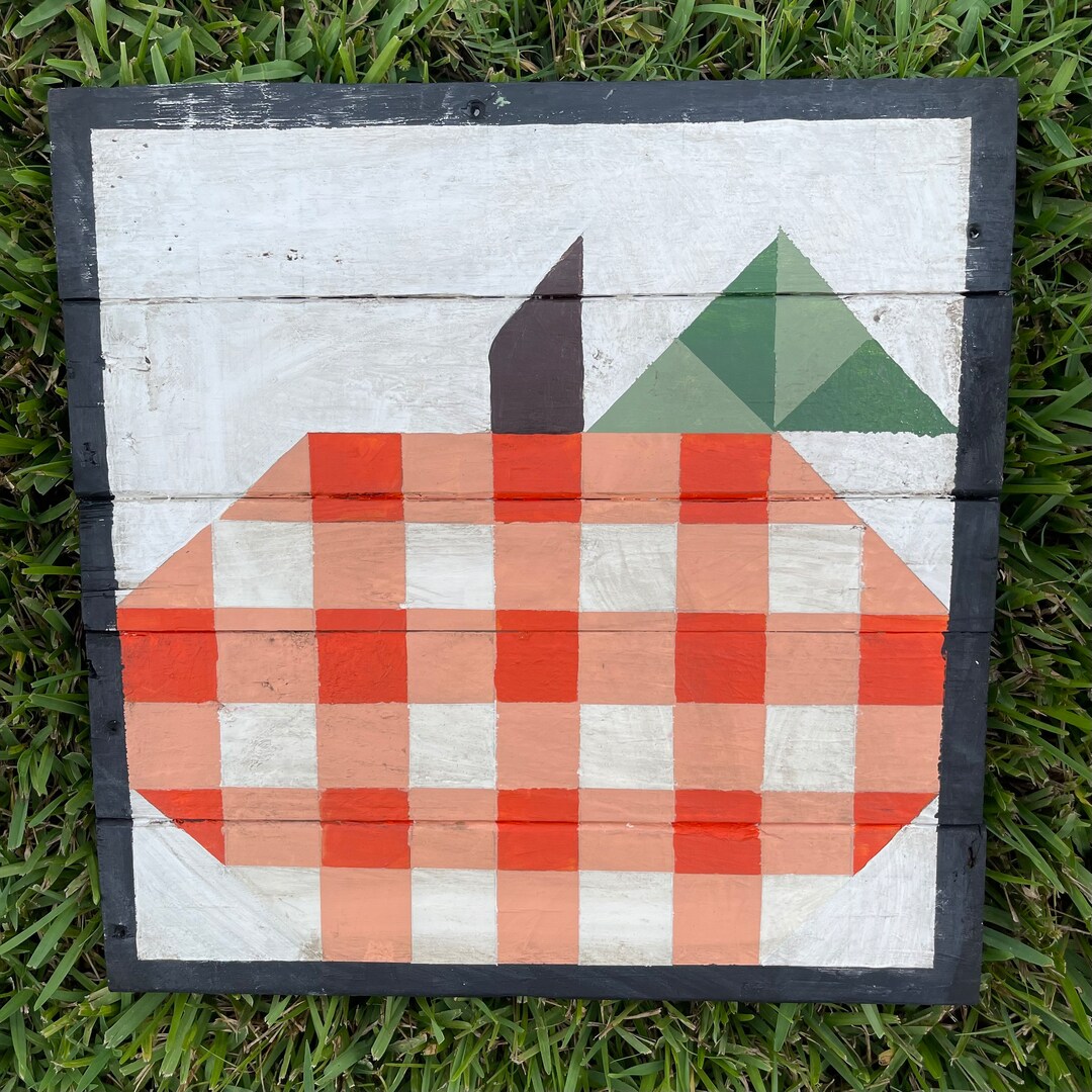 Pumpkin Barn Quilt Hand Painted - Etsy