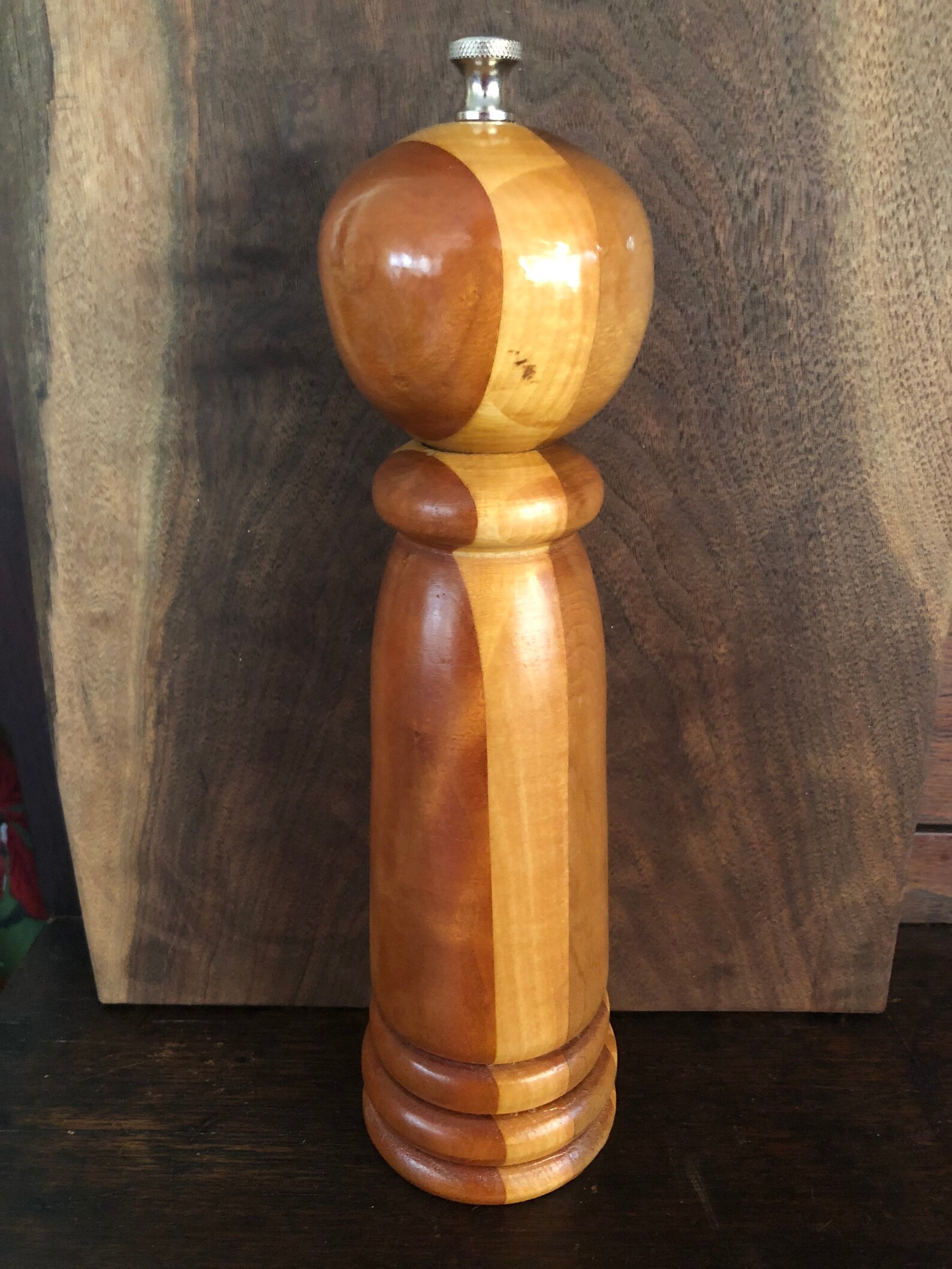 Beautiful Hand Turned Mixed Wood Pepper Grinder FREE - Etsy