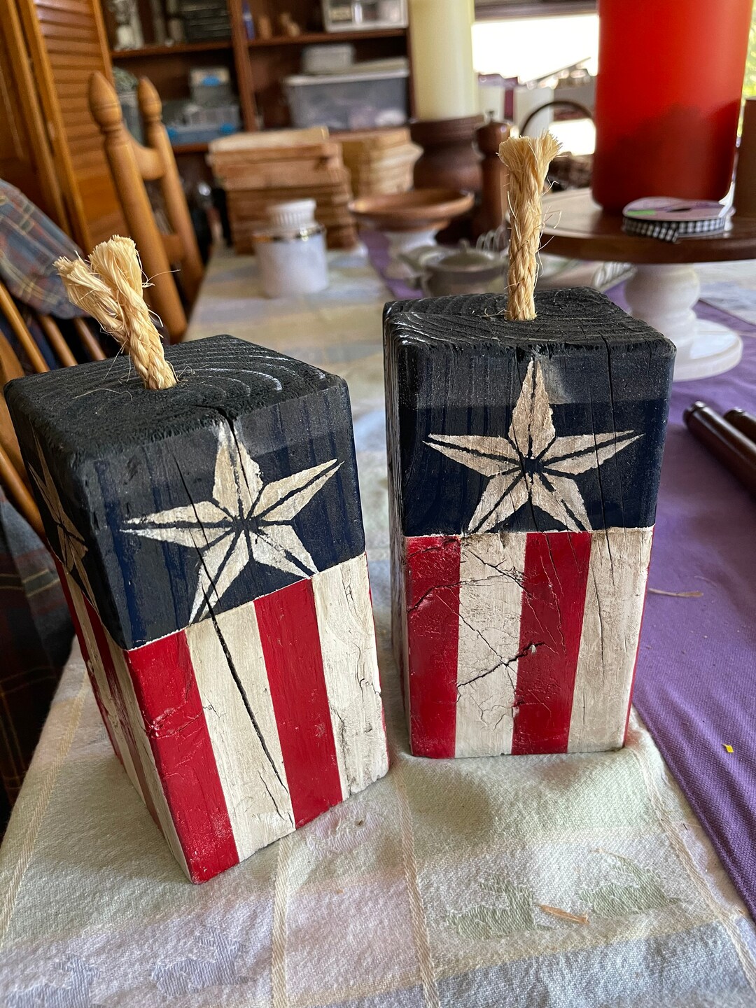 Wooden Fire Cracker Decor - Etsy