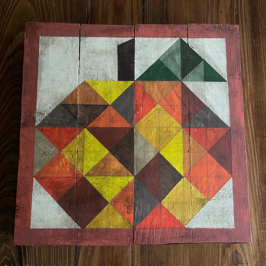 Pumpkin Barn Quilt Hand Painted Fall Decor - Etsy