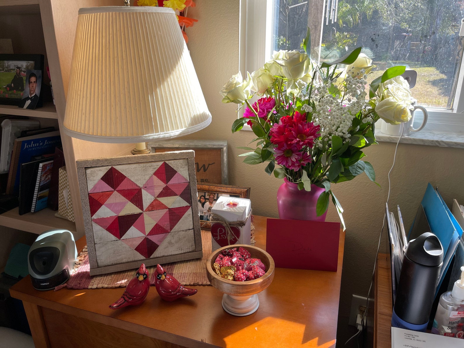 Heart Pattern Barn Quilt Hand Painted Framed in Rustic Barn - Etsy