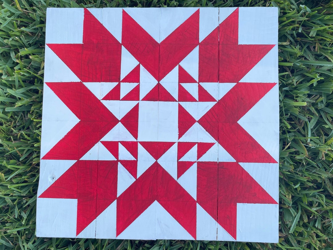 Red and White Barn Quilt - Etsy