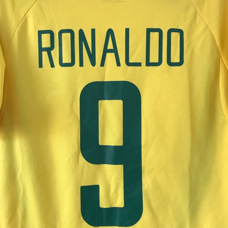 Retro Brazil Home Soccer Football Jersey World Cup 2002 Men Adult ...