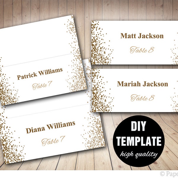 Gold Place Card - Etsy