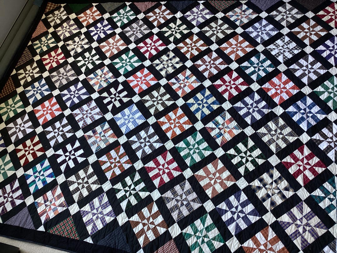 Broken Pinwheel Patchwork Quilt - Etsy