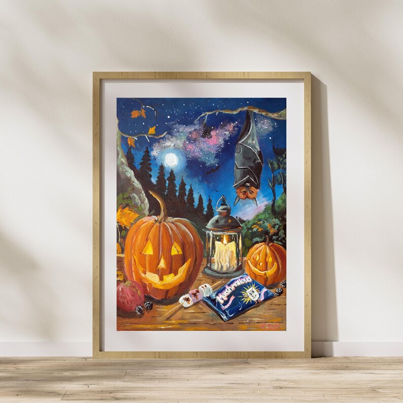Downloadable Wall Art Halloween Decor Pumpkin Print Fall Printable Art ...