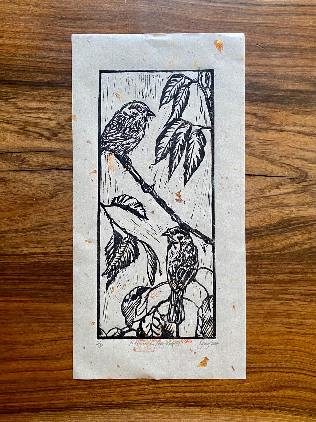 Autumn in Hong Kong: Hand-carved Lino Print Limited Edition on Chinese ...