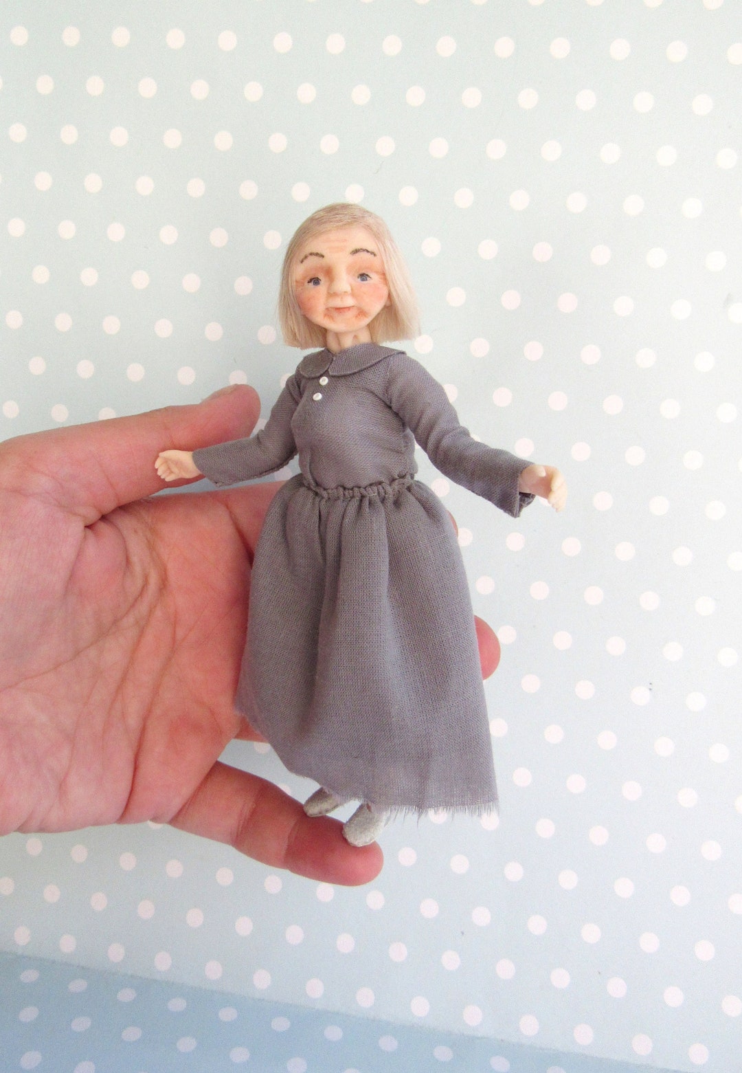 OOAK Miniature Lady / Woman / Mother DOLL. 1:12 Dollhouse Miniature ...