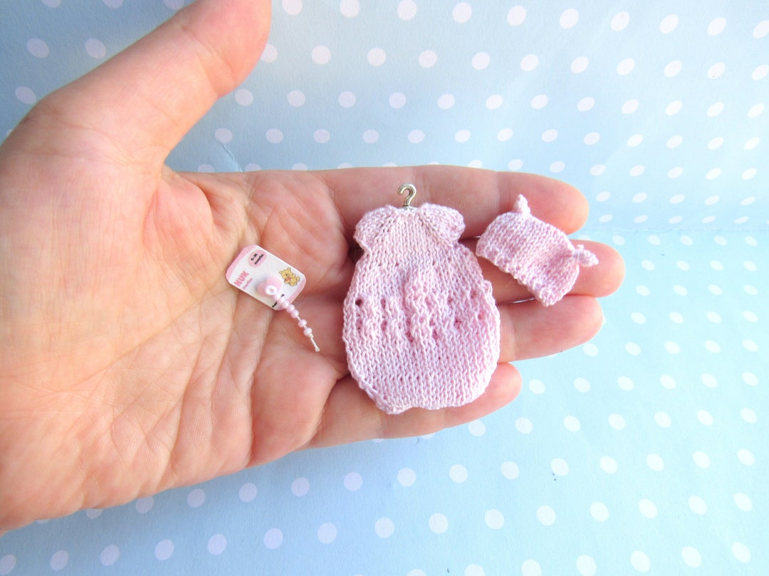 WEARABLE Miniature Sleeping Bag, Bonnet, Pacifier for OOAK Baby Doll 4 ...
