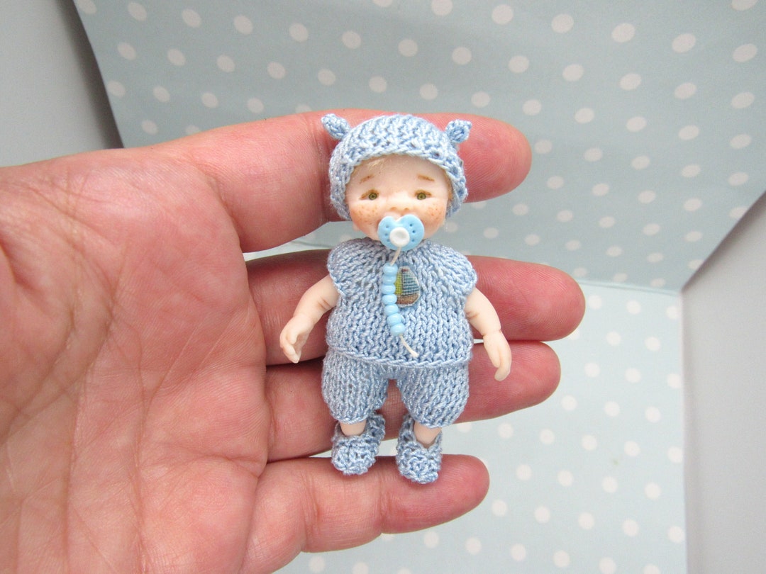 OOAK Baby Boy Doll. POSEABLE Outfit, Pacifier - Etsy