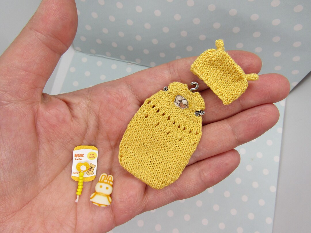 WEARABLE Miniature Sleeping Bag Bonnet Pacifier for OOAK - Etsy