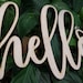 Hello Sign Laser Cut Wood Word Sign Unfinished - Etsy