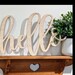 Hello Sign Laser Cut Wood Word Sign Unfinished - Etsy