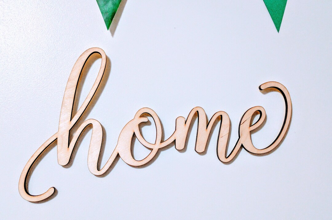 Home Laser Cut Wood Word Unfinished - Etsy