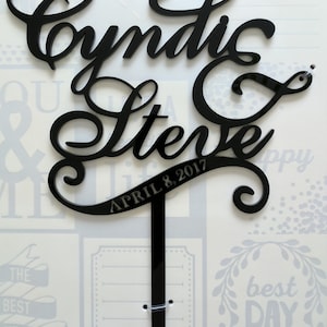 Personalized Wedding Cake Topper " First Names With Ampersand" for ...