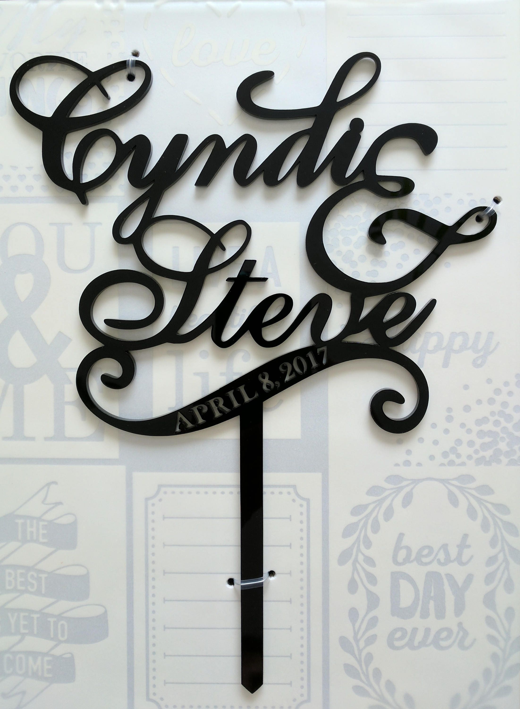 Personalized Wedding Cake topper First Names with | Etsy