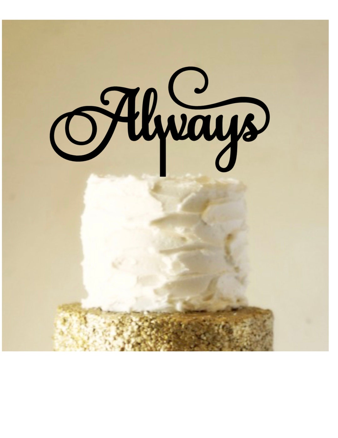 Wedding Cake Topper "always"- Laser Cut Acrylic - Beautiful Acrylic ...