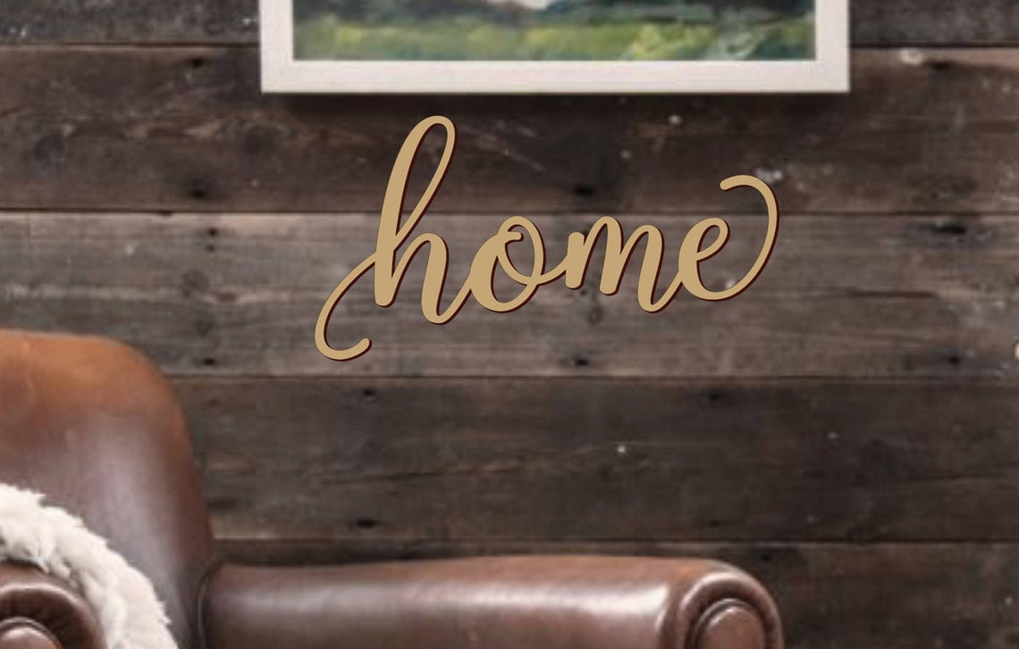 Home Laser Cut Wood Word Unfinished - Etsy