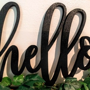 Hello Sign Laser Cut Wood Word Sign Unfinished - Etsy