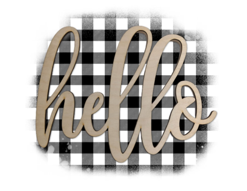 Hello Sign Laser Cut Wood Word Sign Unfinished - Etsy