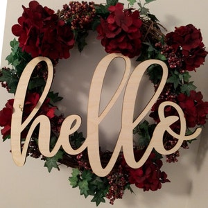 Hello Sign Laser Cut Wood Word Sign Unfinished - Etsy